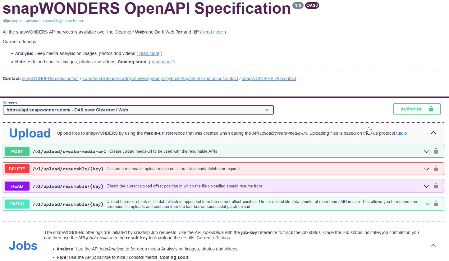 snapWONDERS OpenAPI Specification – K.B.S
